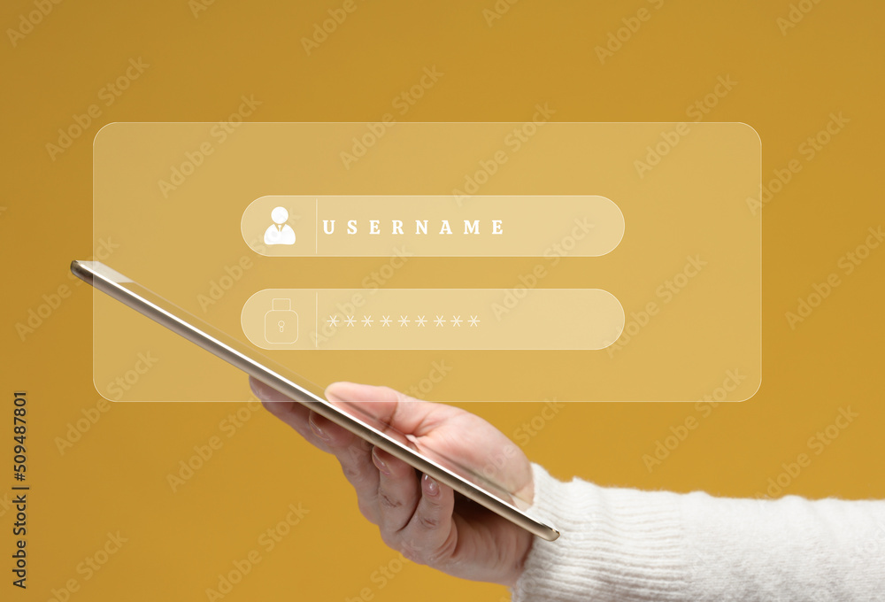 Cells for entering a password and an identifier for the site. The ...