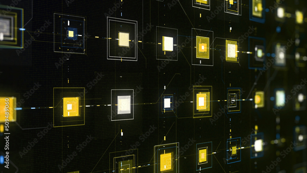 Ilustrace „Macro electronic part of a computer, abstract technological ...