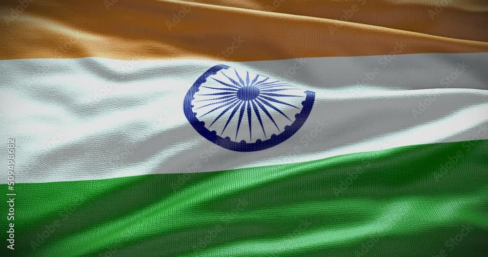 India country flag waving background, 4k backdrop animation Stock Video ...