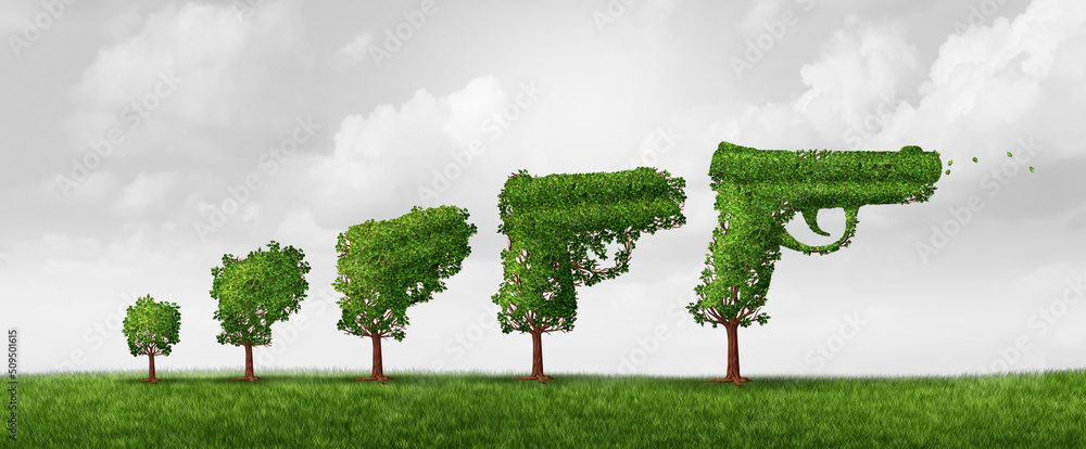 Growing gun use and growth of firearms ownership concept or evolving ...