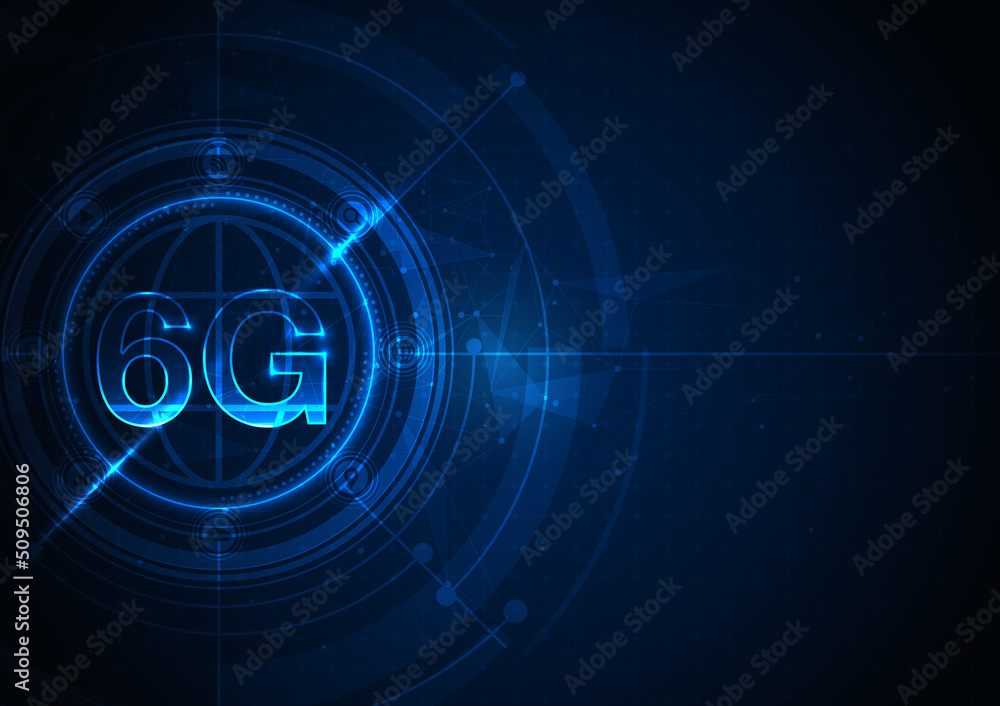 6G technology concept. modern network connection concept background ...