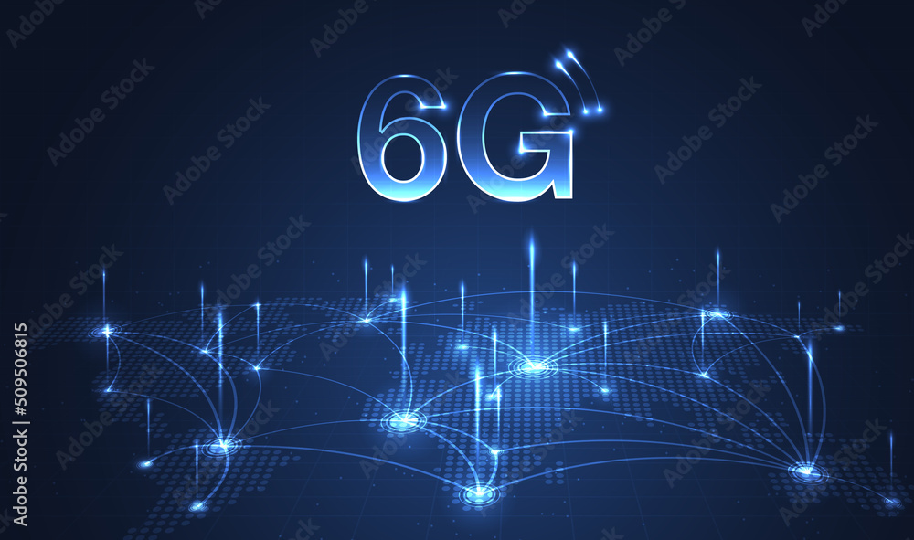 6G technology concept. network technology in world life concept ...