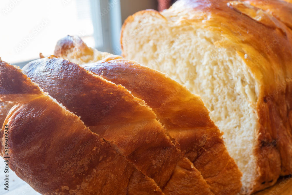 5-Strand Challah Loaf Baked in a Challah Pan which is useful in ...