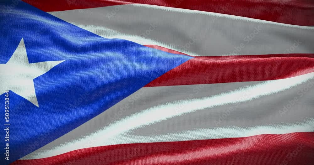 Vidéo Stock Puerto Rico national flag waving background, 4k backdrop ...