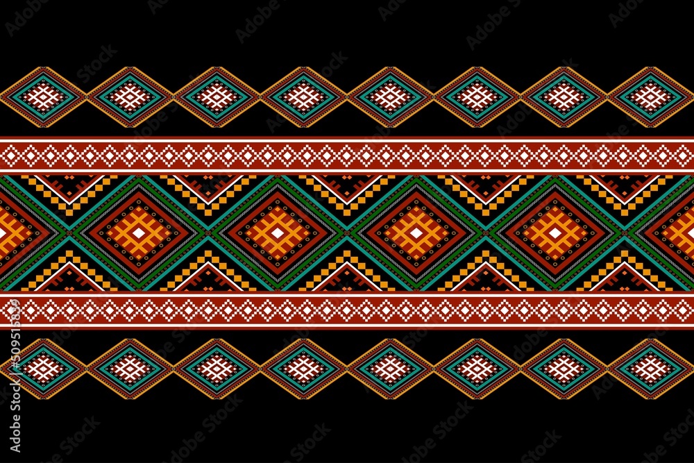 Geometric ethnic oriental seamless pattern traditional Design for ...