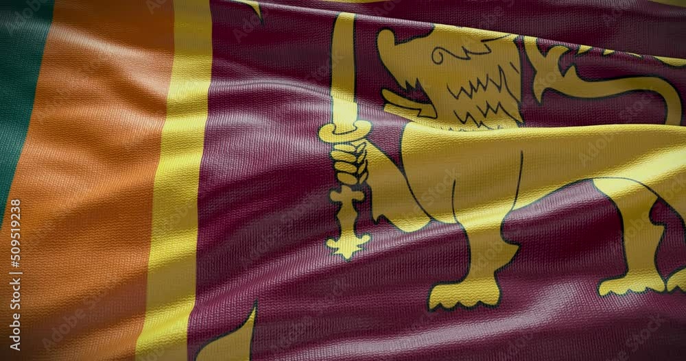 Sri Lanka national flag waving background, 4k backdrop animation Stock ...