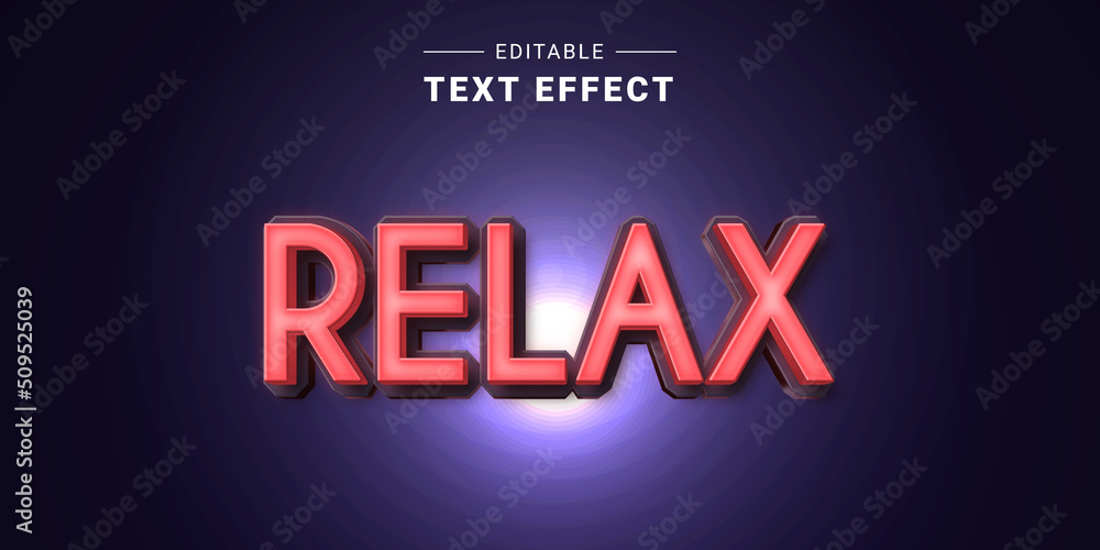 3d Lighting Text Effect Genereator. Graphic Styles Mokup Stock Vector ...