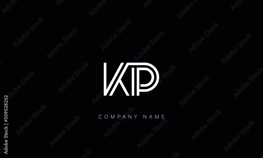 KP, PK Abstract Letters Logo Monogram Stock Vector | Adobe Stock
