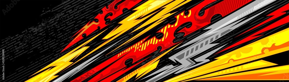 Abstract Car decal design vector. Graphic abstract stripe racing ...