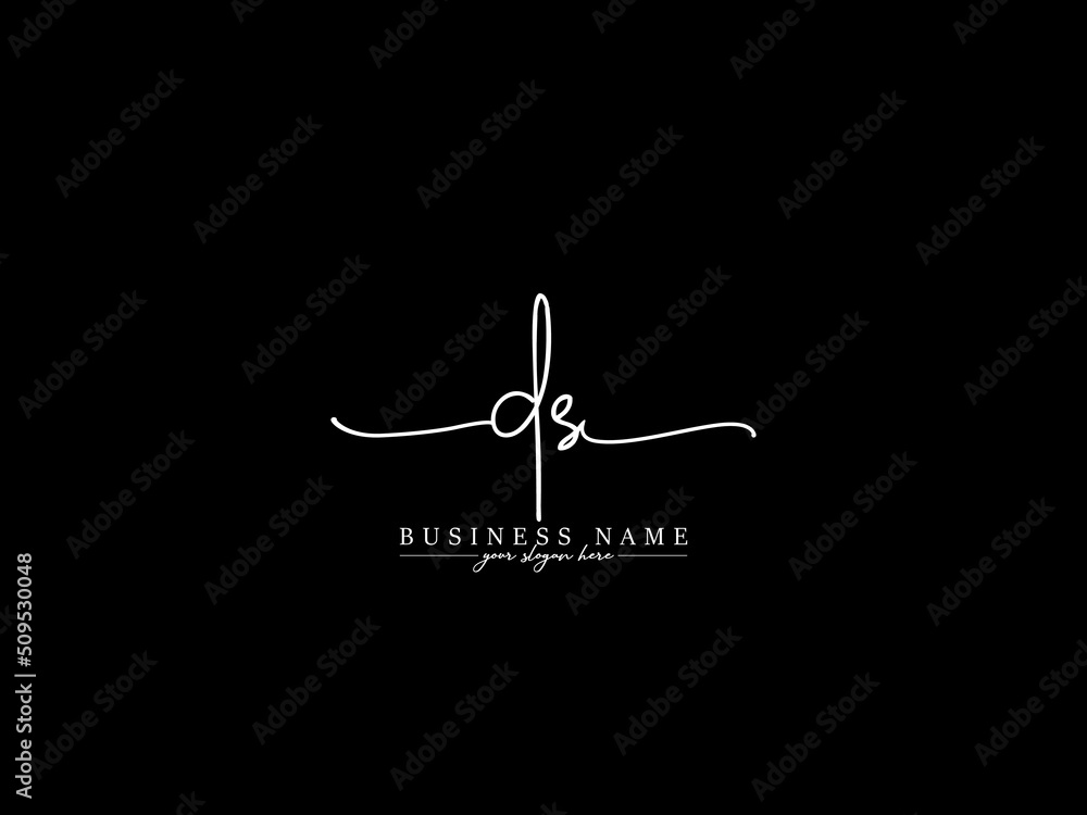 Signature DS Letter Logo, Letter Ds sd Signature Logo Icon Vector Image ...