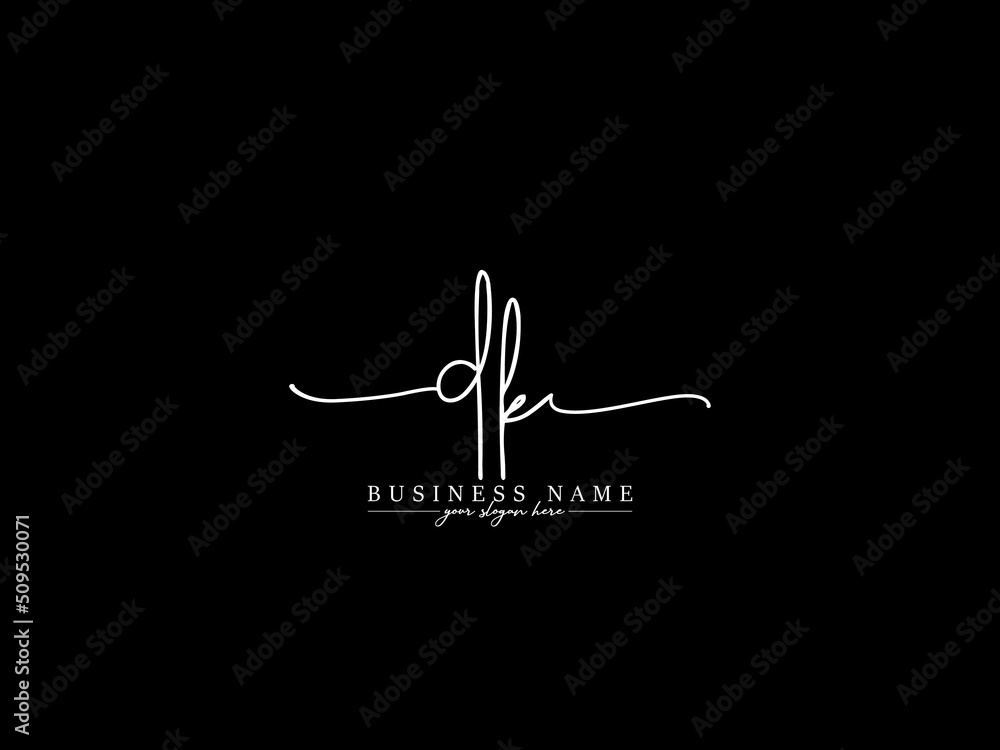 Signature DK Letter Logo, Letter Dk kd Signature Logo Icon Vector Image ...