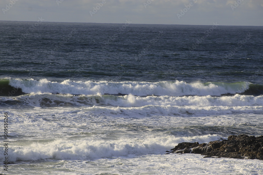 Rolling and Crashing Pacific Ocean Waves - Premium Stock Photo on Adobe ...
