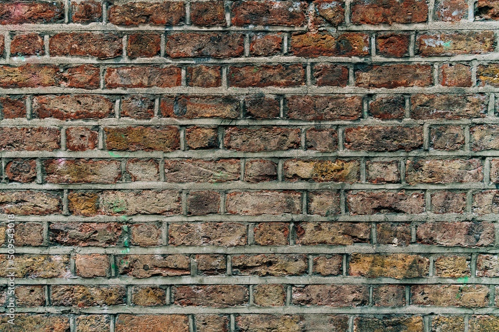 Mur en brique rouge orangée pouvant servir de fond texturé Stock Photo ...