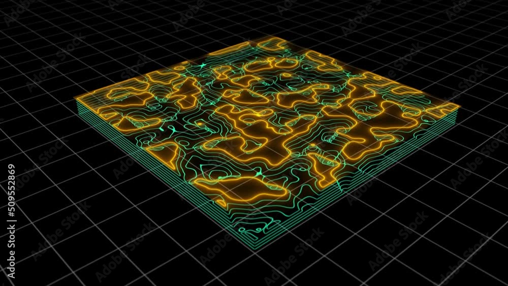 3D Topographic map. Abstract background of topographic map. Contour map ...
