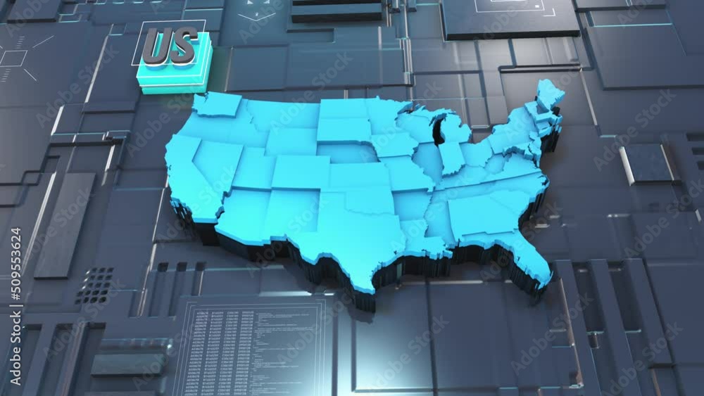 Futuristic America technologically advances into the future. Futuristic ...