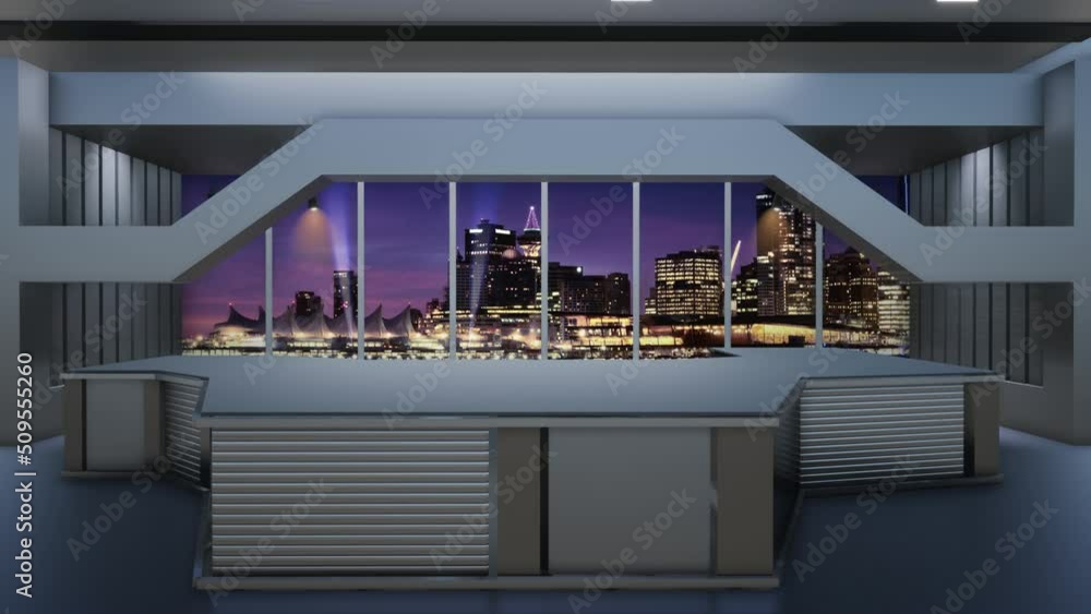 3D Virtual TV Studio News, Backdrop For TV Shows .TV On Wall.3D Virtual ...