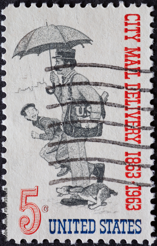 UNITED STATES - CIRCA 1963: a postage stamp from UNITED STATES ...