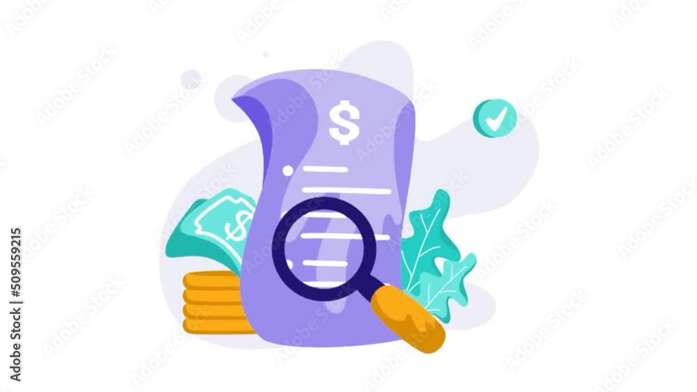 Vídeo do Stock: Payment Breakdown Animation for transaction, magnifying ...