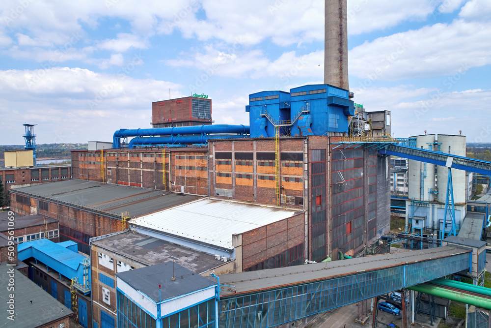 The area of the coal power plant after the end of operation in the ...
