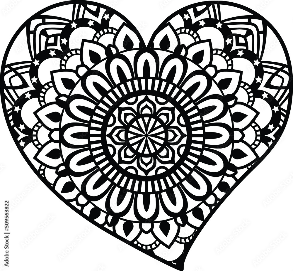 Mandala design. You can change the size and color of the eps file as ...