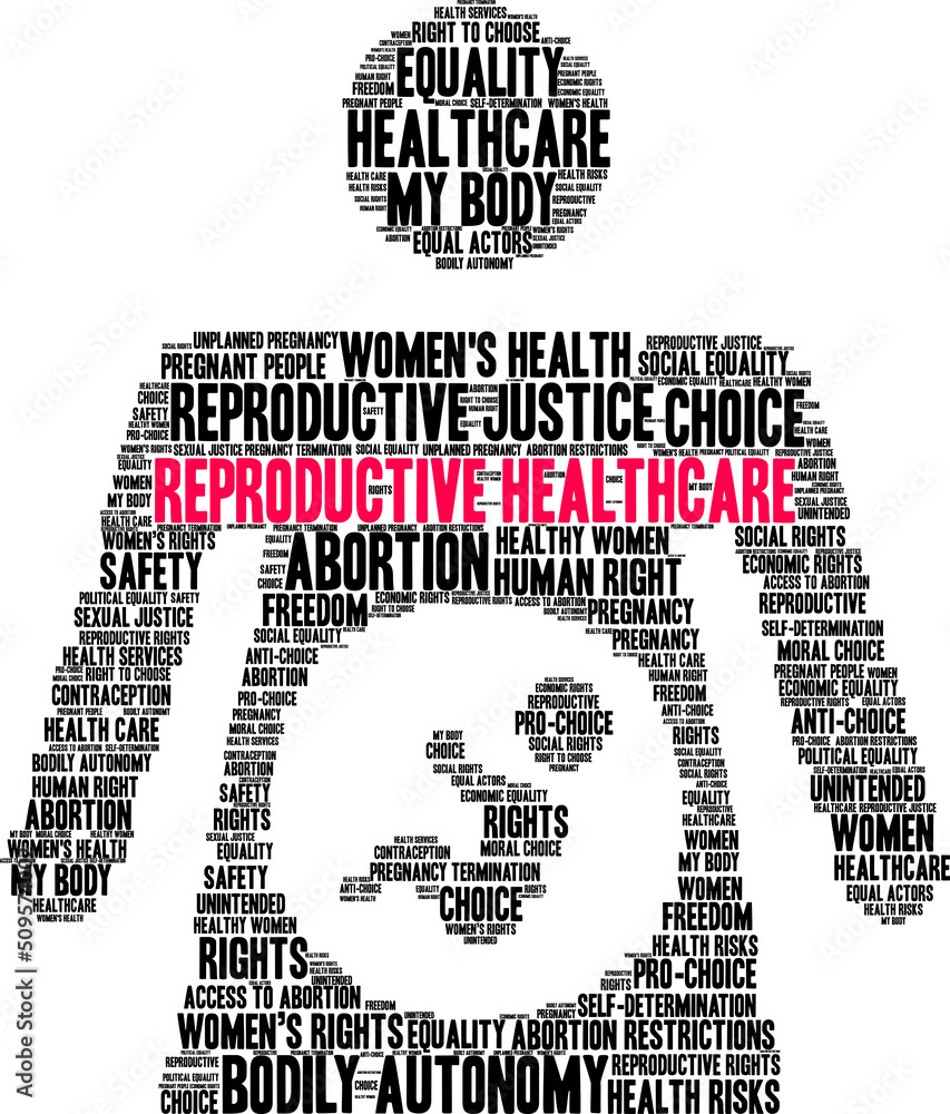 Reproductive Healthcare Word Cloud on a white background. Stock Vector ...
