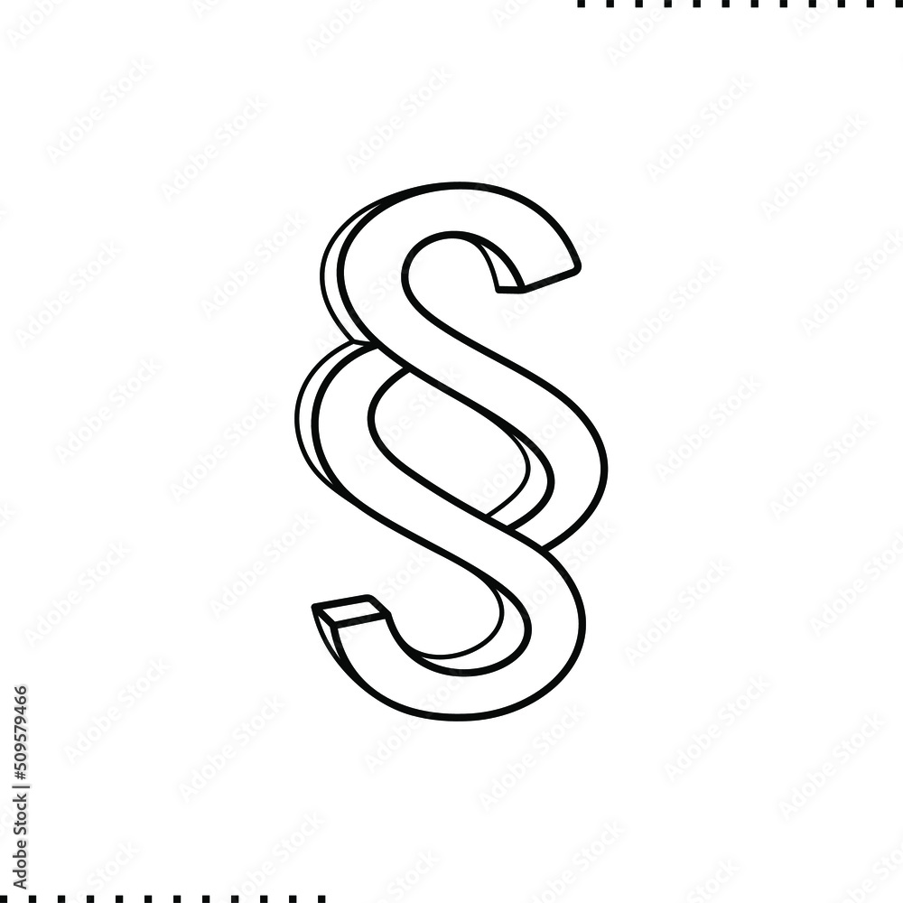 section symbol vector graphic isolated on white Stock Vector | Adobe Stock