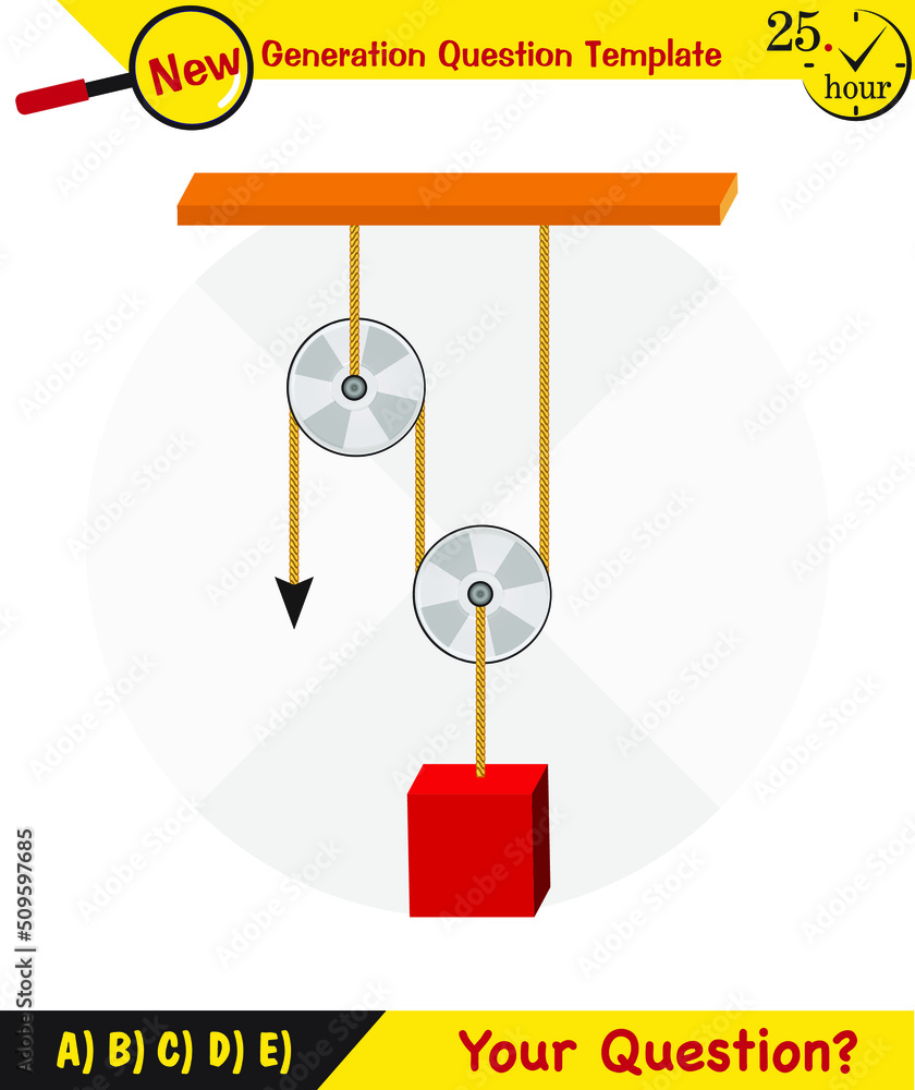 Physics, Science experiments on force and motion with pulley, Simple ...