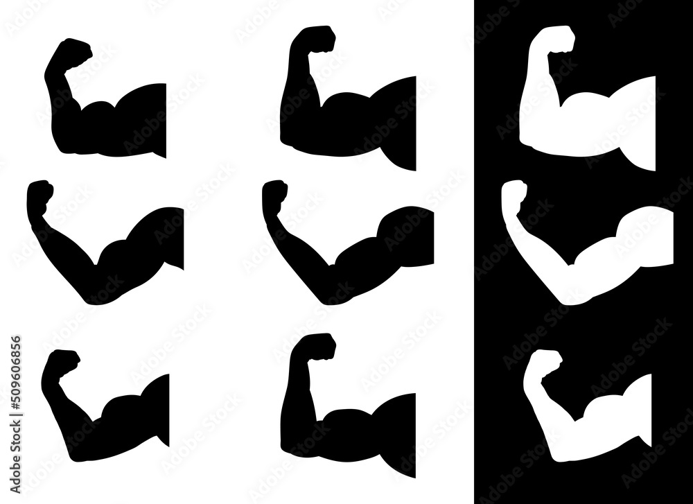 Muscle arm vector design illustration isolated on white background ...