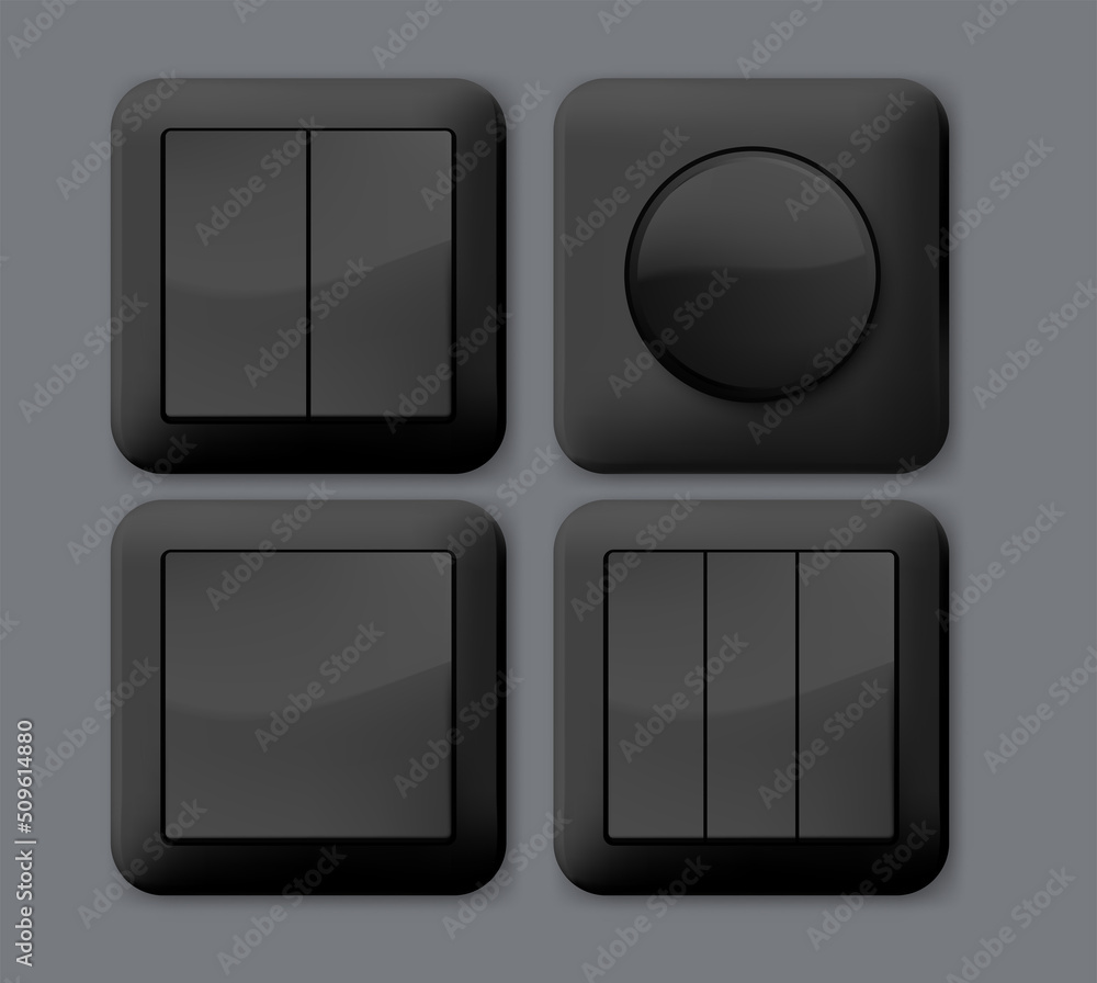 Socket plug, switch and extension vector outlet for electric plugs and ...