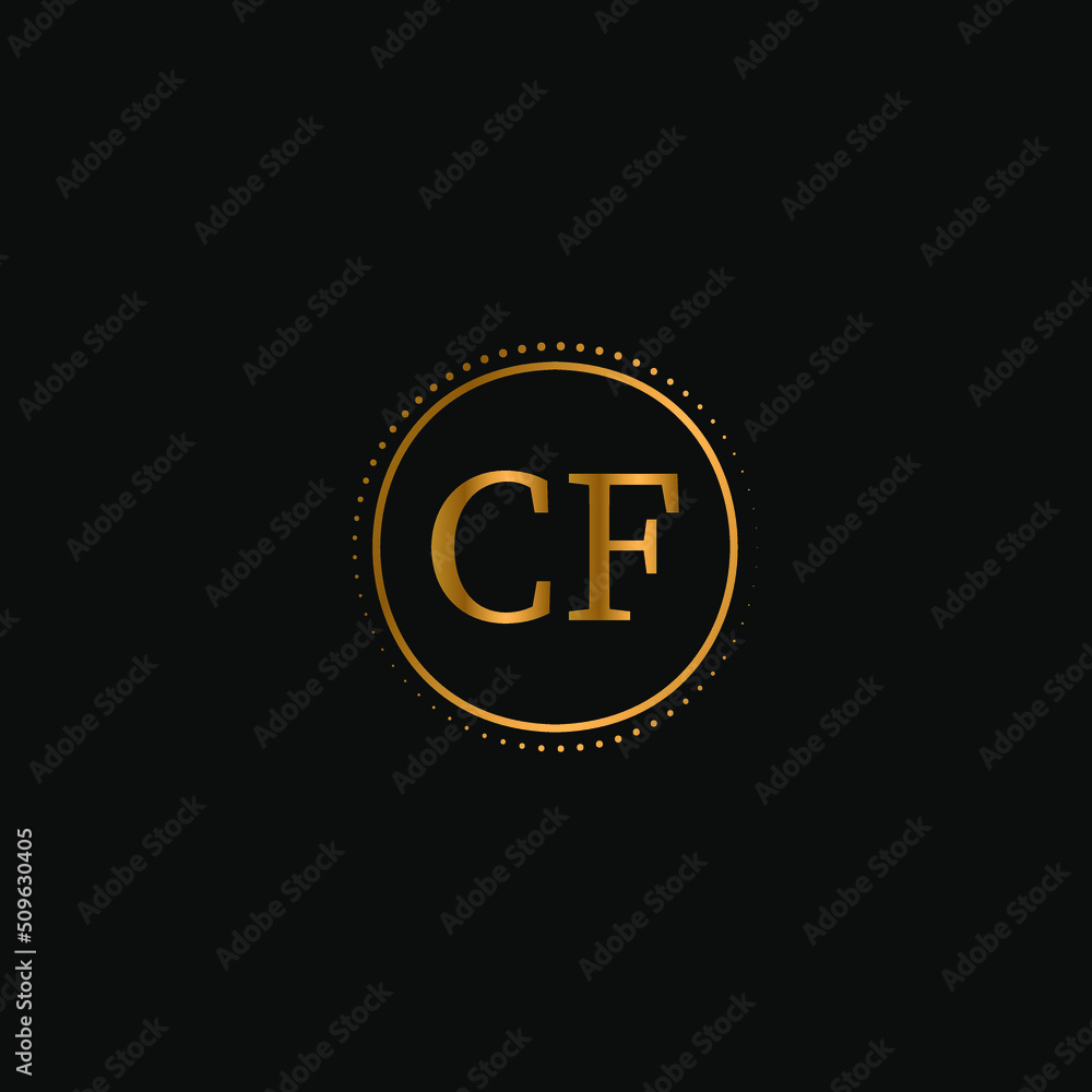 CF letter design for logo and icon.CF monogram logo.vector illustration ...