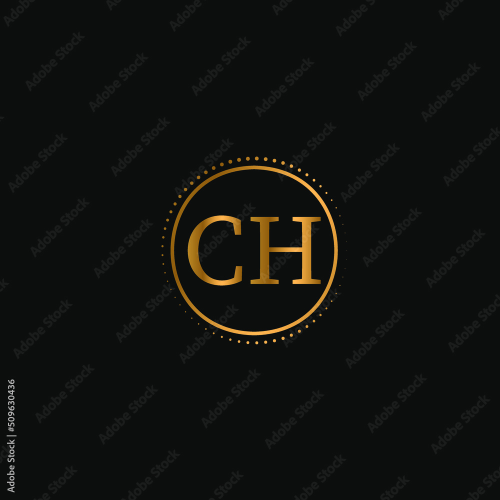 CH letter design for logo and icon.CH monogram logo.vector illustration ...