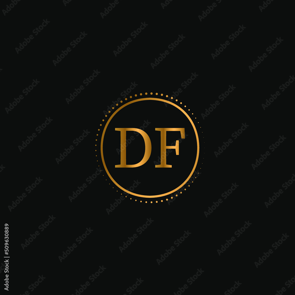 DF letter design for logo and icon.DF monogram logo.vector illustration ...
