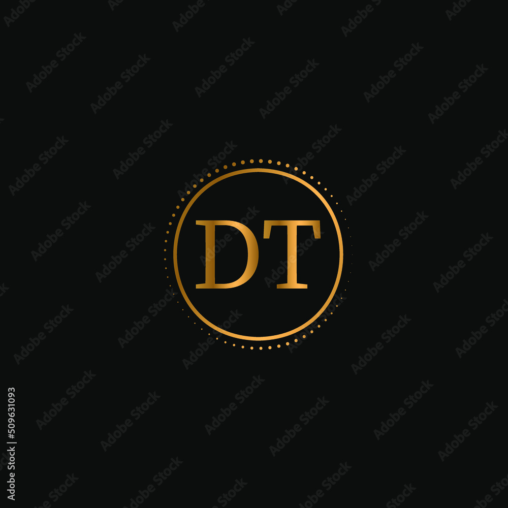 DT letter design for logo and icon.DT monogram logo.vector illustration ...