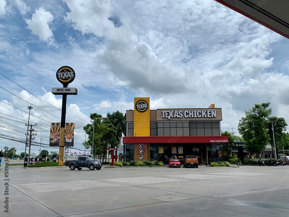 Ayutthaya, THAILAND. – july,2022 - Texas Chicken drive thru restaurant ...