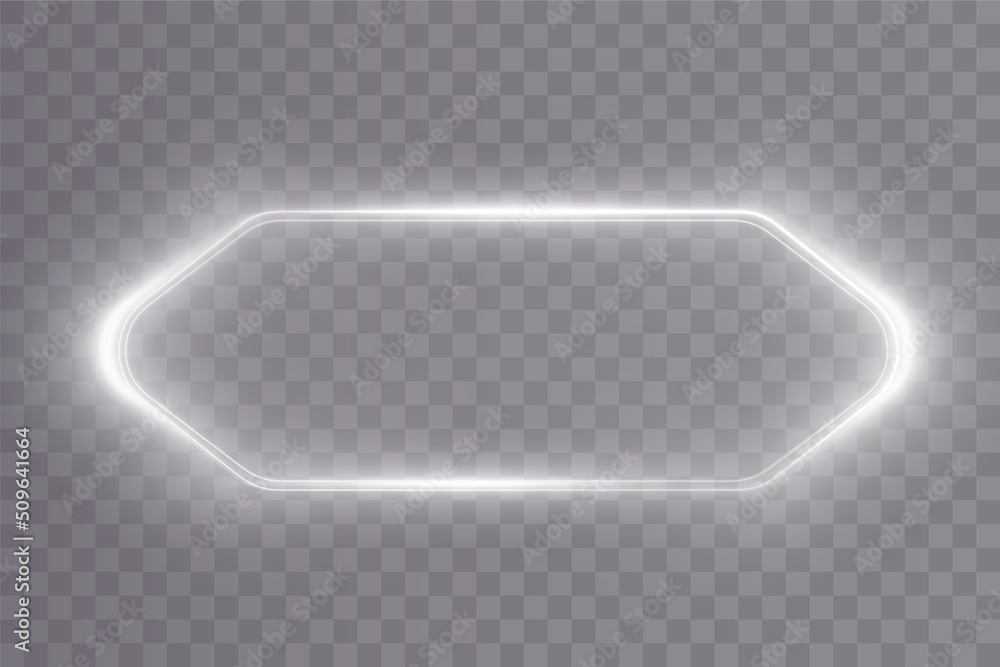 Collection of futuristic hud light white frame. HUD PNG. Technological ...