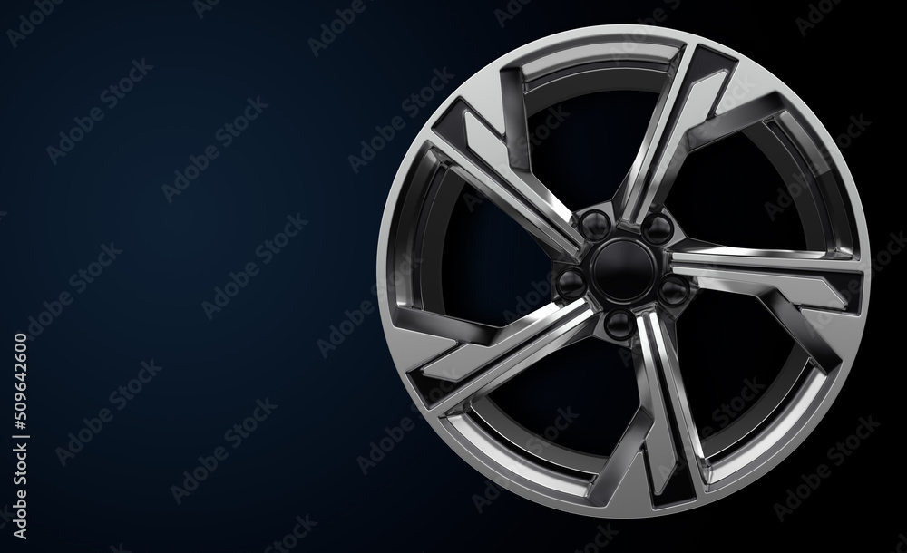 New rim isolated on a dark blue background. 3D illustration Stock ...