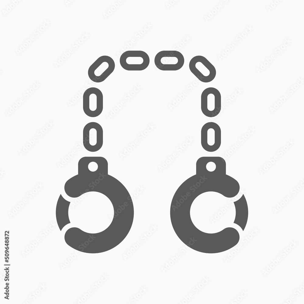 Handcuffs icon, manacles vector, shackles illustration Stock Vector ...