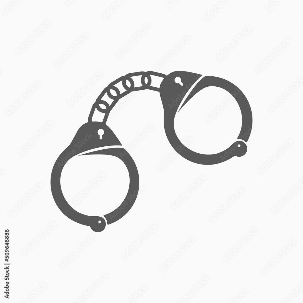 Handcuffs icon, manacles vector, shackles illustration vector de Stock ...