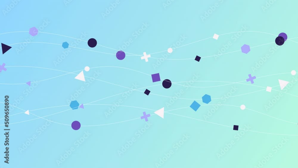 Abstract geometric shapes looped animation. Cartoon style, squares ...