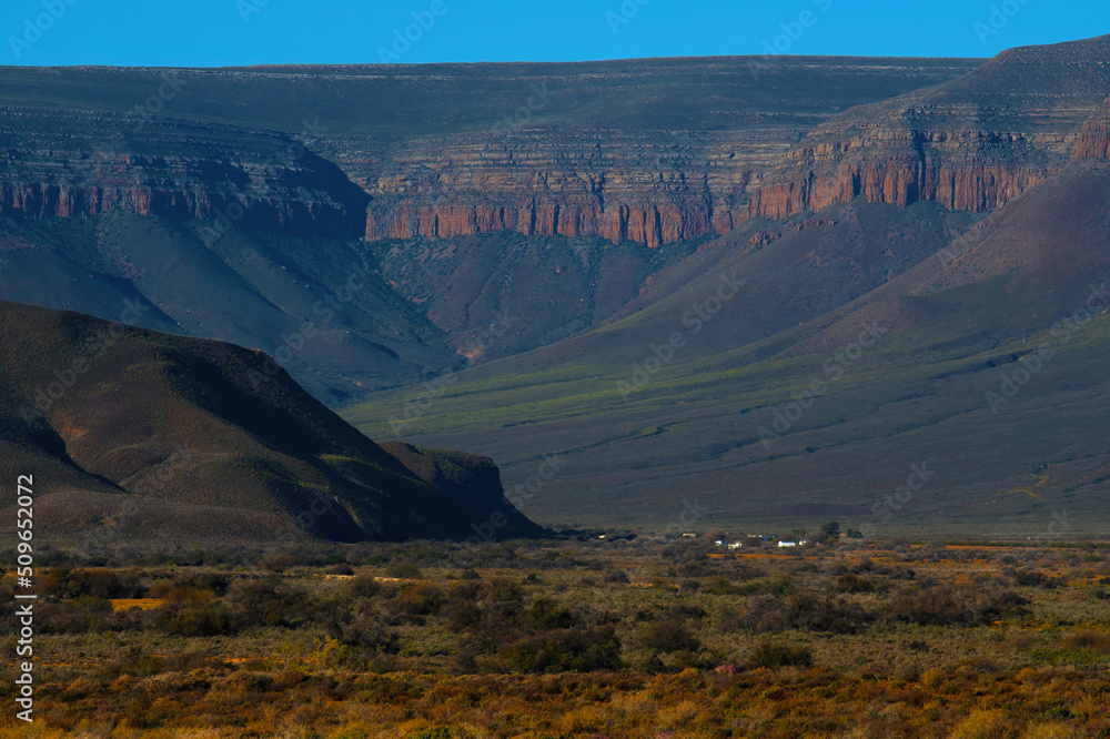 Roggeveld mountains from the Great Karoo plains of the Tankwa Karoo ...