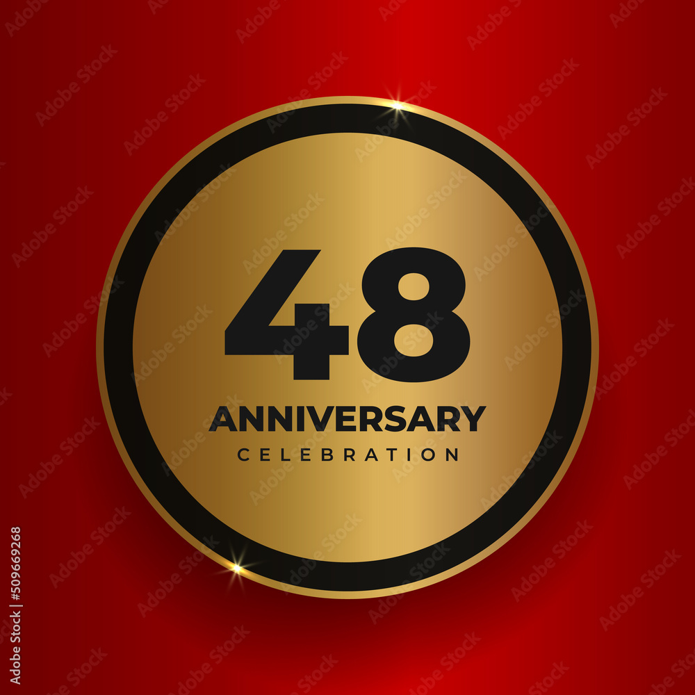 48 years anniversary celebration background. Celebrating 48th ...