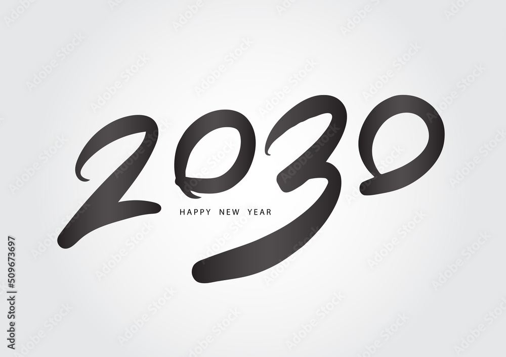 2030 year, happy new year 2030 vector, 2030 number design vector ...