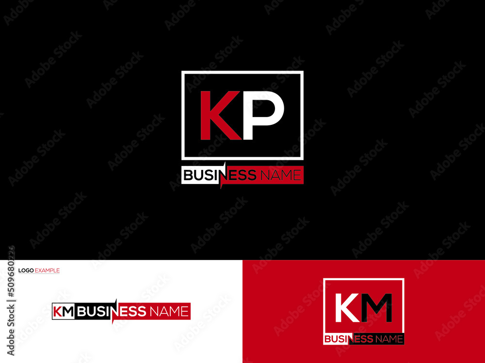 Simple KP Logo Icon, Letter Kp pk Logo Image Vector With Unique Idea ...