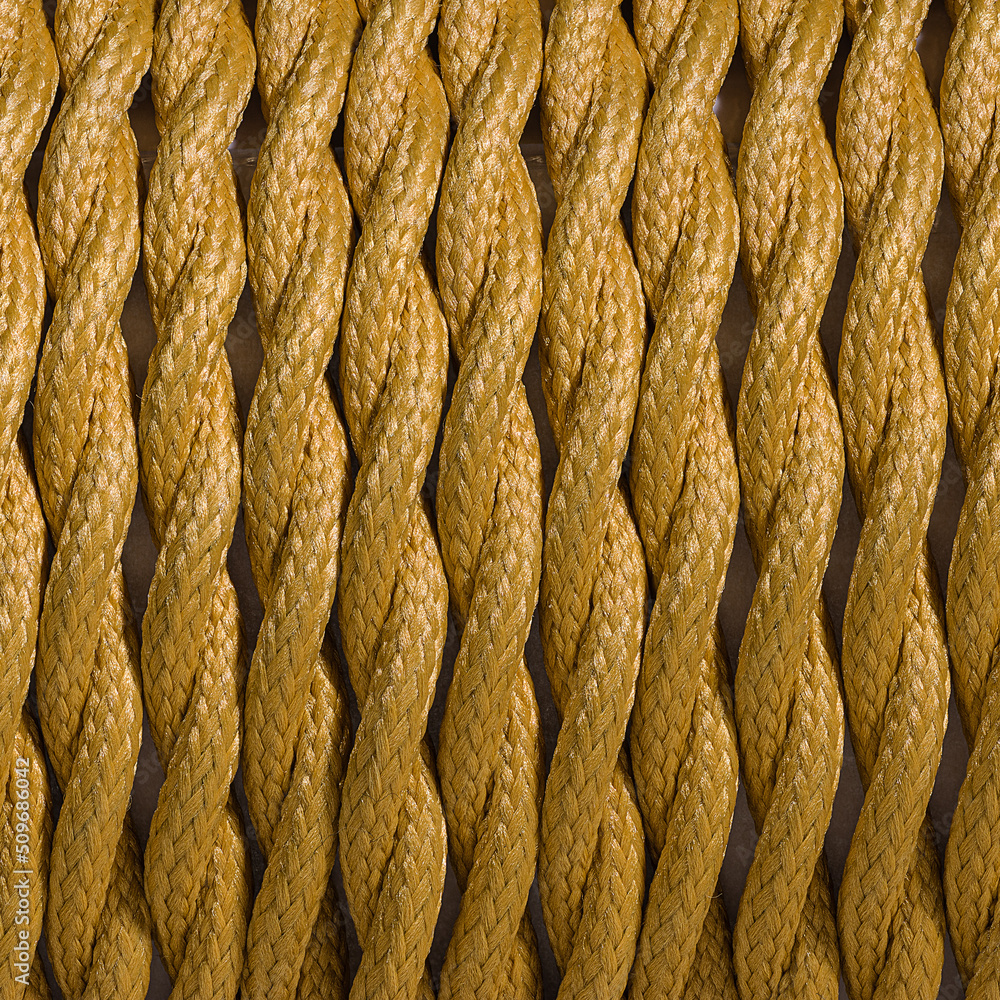 Colorful braided and shilded cable texture background. Closeup with ...