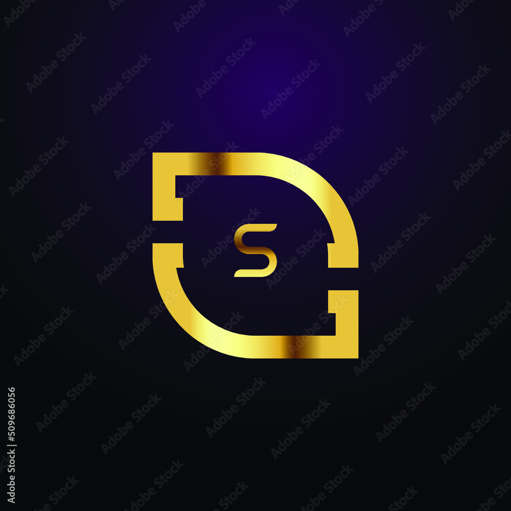 Premium luxury Vector elegant gold and font Letter S Template for ...