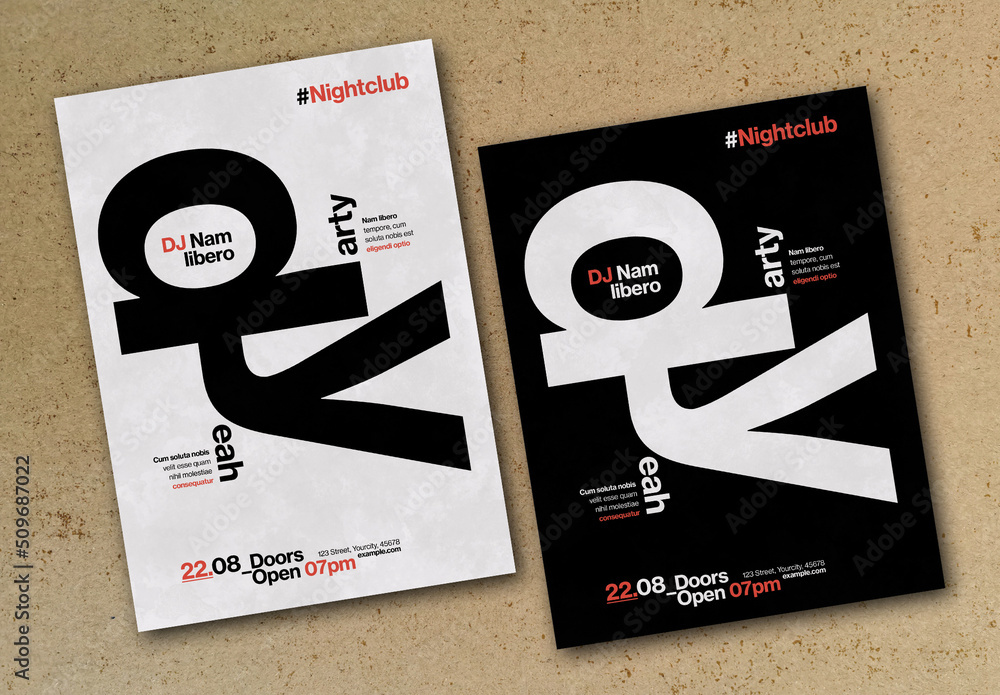 Creative Typography Event Poster Layout Stock Template | Adobe Stock