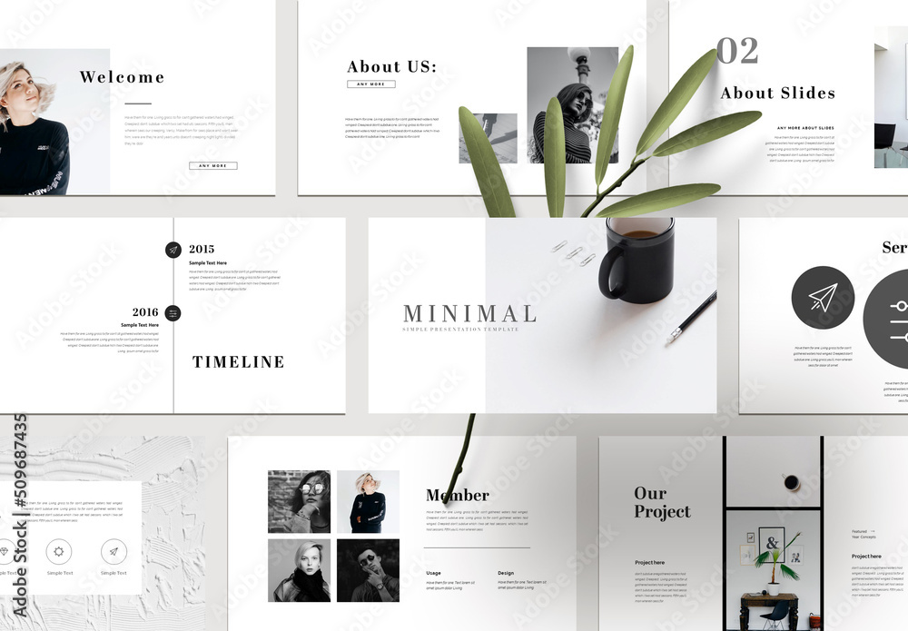 Minimal & Clean Presentation Stock Template | Adobe Stock