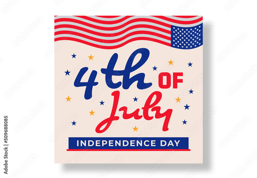 4th of July Social Media Layouts Stock Template | Adobe Stock