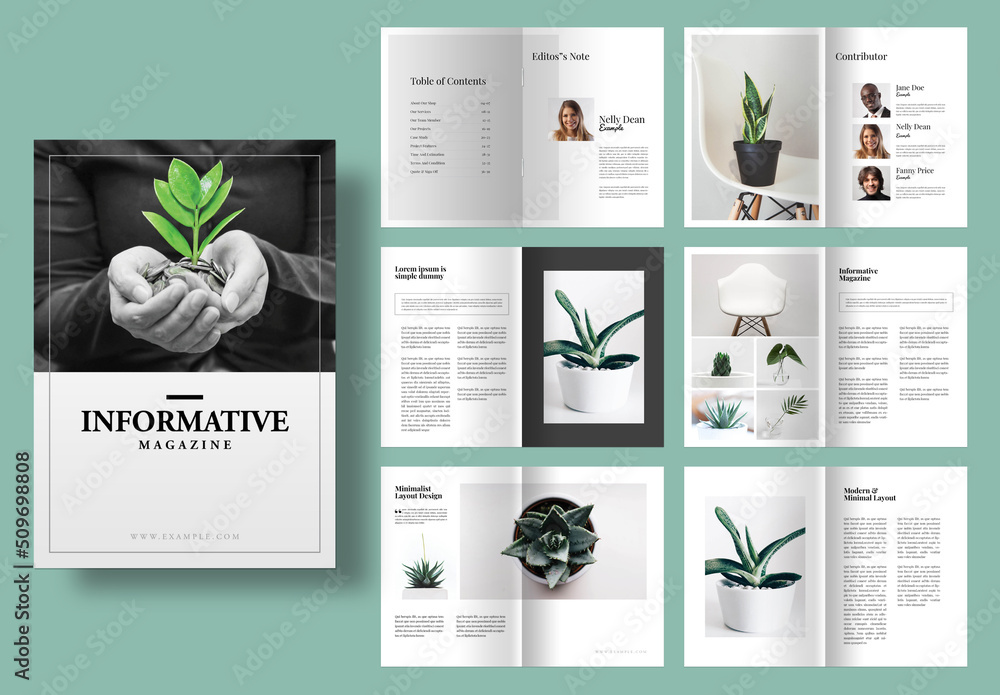 Informative Magazine Stock Template | Adobe Stock