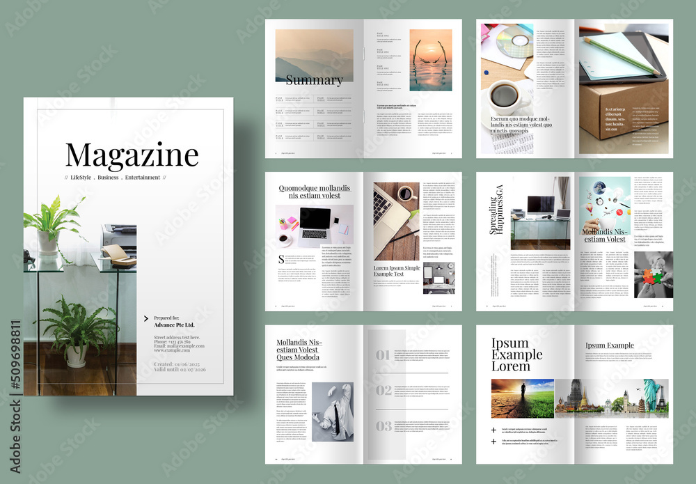 Magazine Layout Stock Template | Adobe Stock